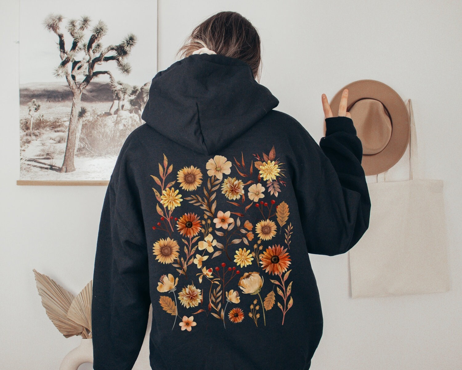 Wildflower Hoodie Fall Hoodie Flower Hoodie Thanksgiving Hoodie ...