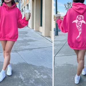 Whale Shark Hibiscus Hoodie Ocean Beach Hoodie Coconut Girl Clothes ...