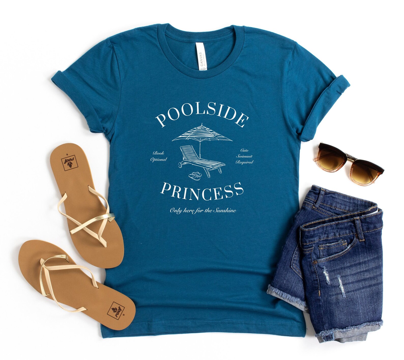 Poolside Princess Summer Time Shirt Sunshine Shirt Old Money Aesthetic ...