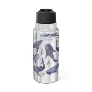Whale Shark Water Bottle Tumbler Whale Shark Gift Marine Biology Gift ...