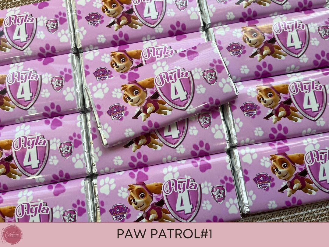 Personalised Chocolate Bars, Paw Patrol Chocolate Bars, Paw Patrol ...