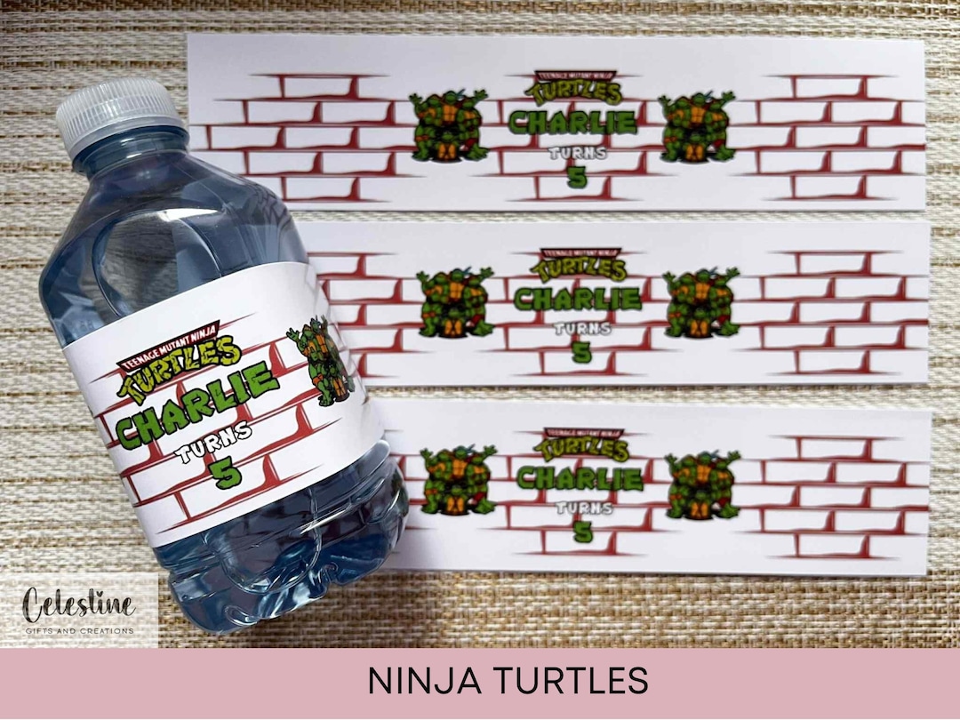 Water Bottle Labels, Ninja Turtles Water Bottle Labels, Ninja Turtles ...