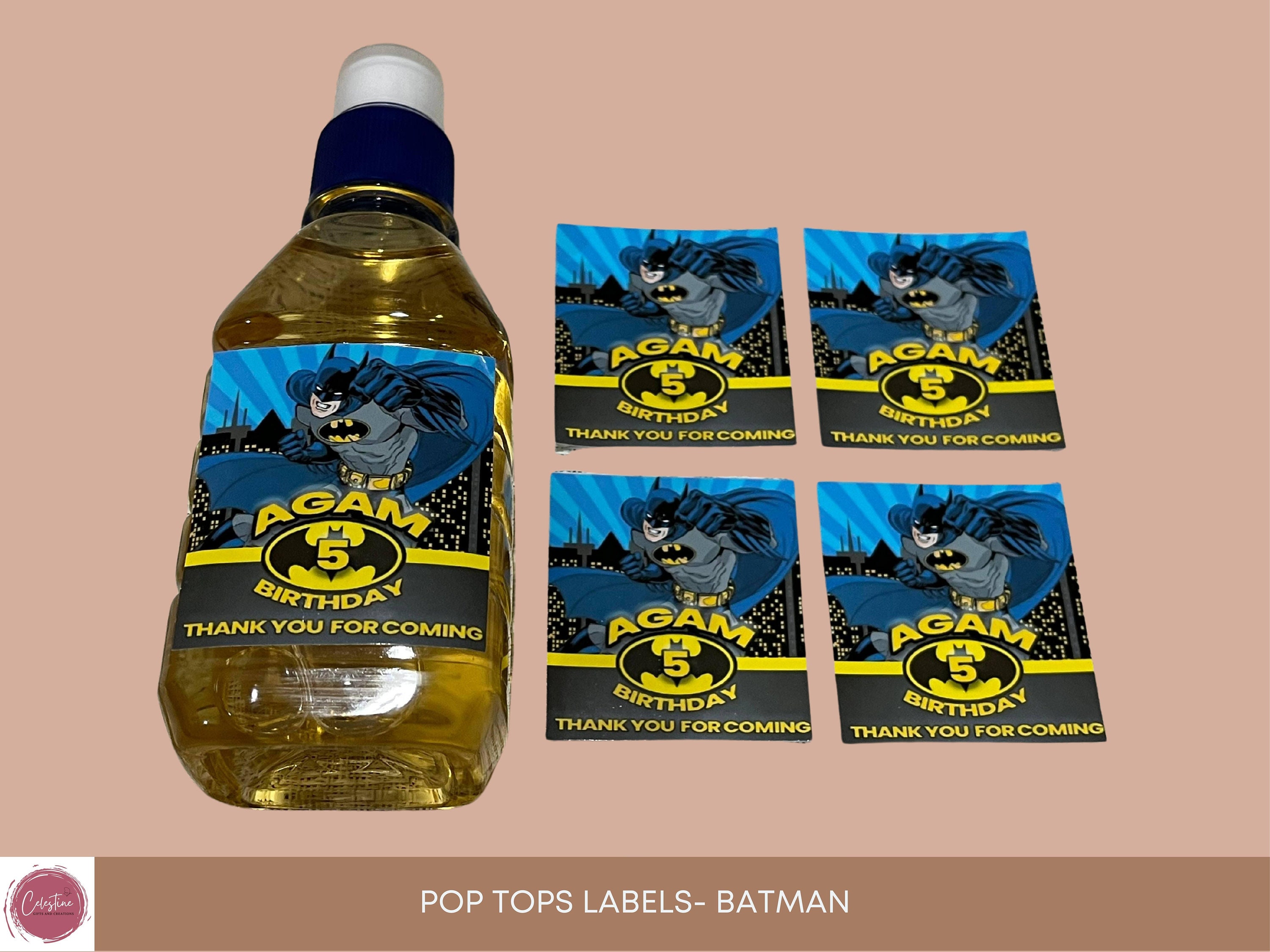 Printed Pop Tops Labels, Pop Tops Labels, Batman Pop Tops Labels ...