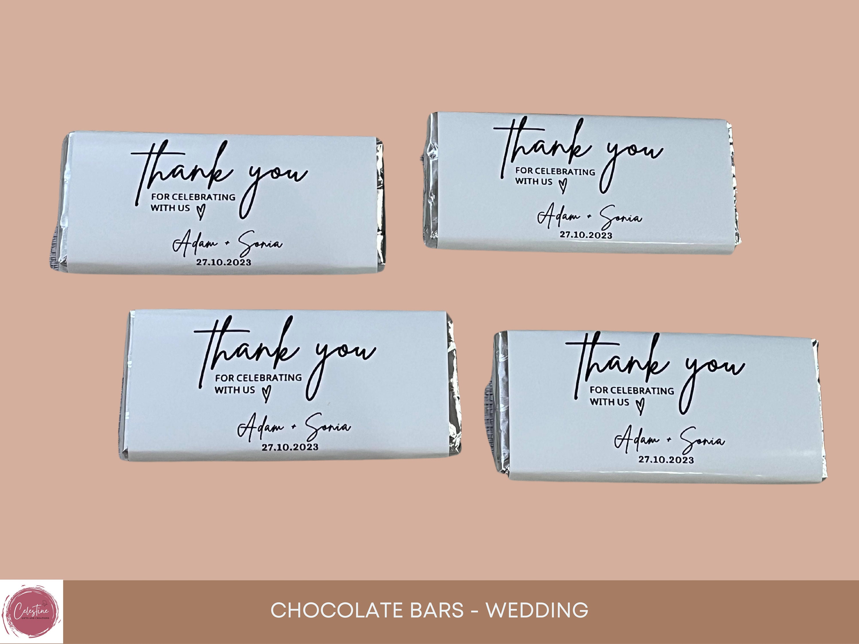 Wedding Chocolate Bars, Wedding Favours, Birthday Favours, Personalised ...
