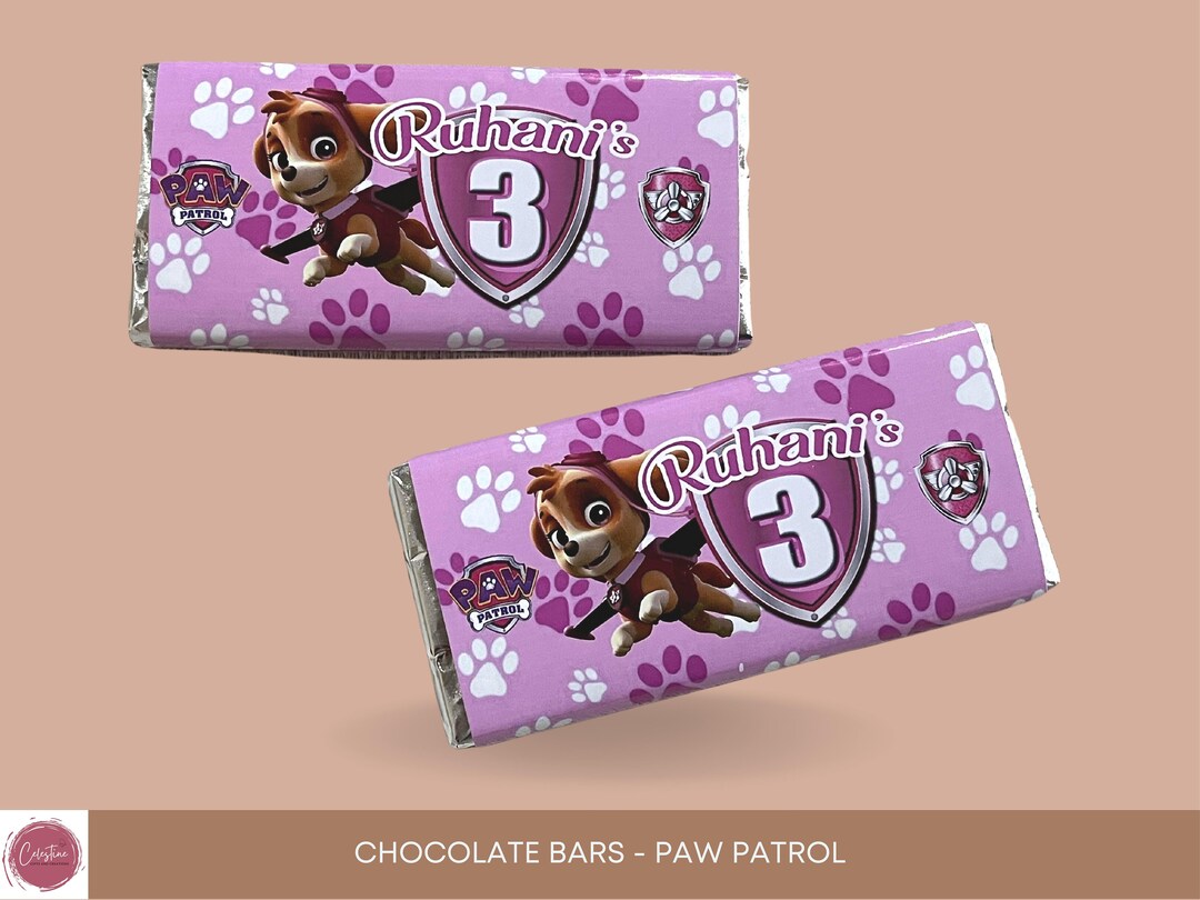 Personalised Chocolate Bars Paw Patrol Chocolate Bars Paw - Etsy