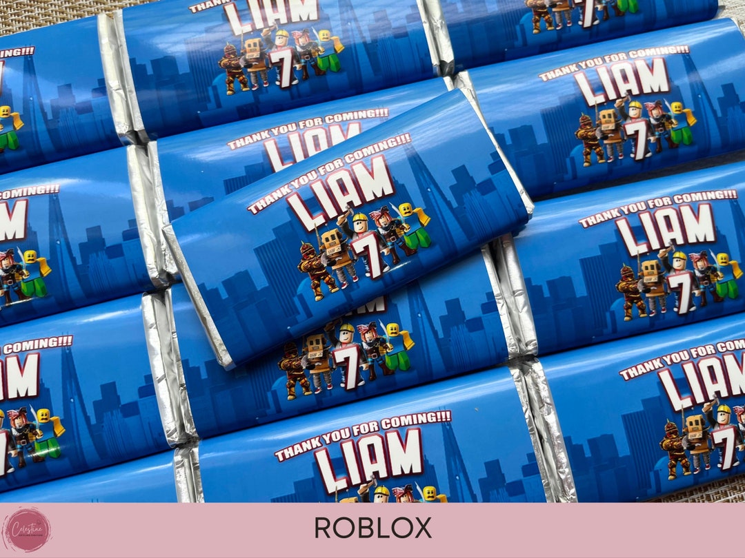 Roblox Theme Party, Personalised Chocolate Bars, Party Favours ...