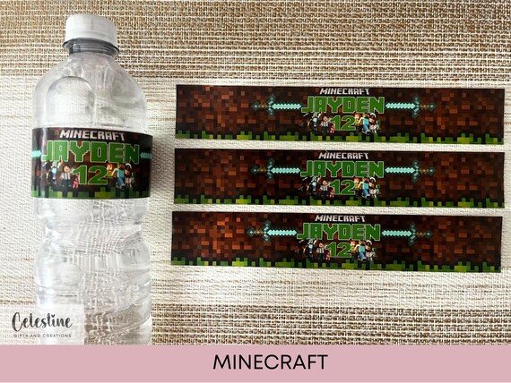 Etiquetas De Alimentos Para Imprimir Con Agua De Minecraft Food Labels
