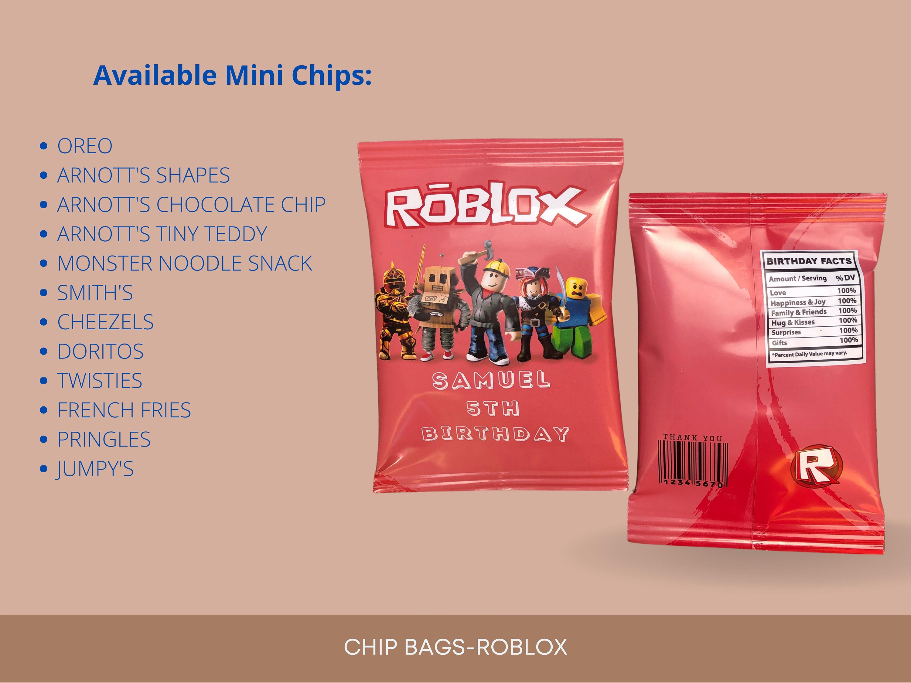 Personalised Chip Bags Chip Bags Chip Packets Party | Etsy Australia