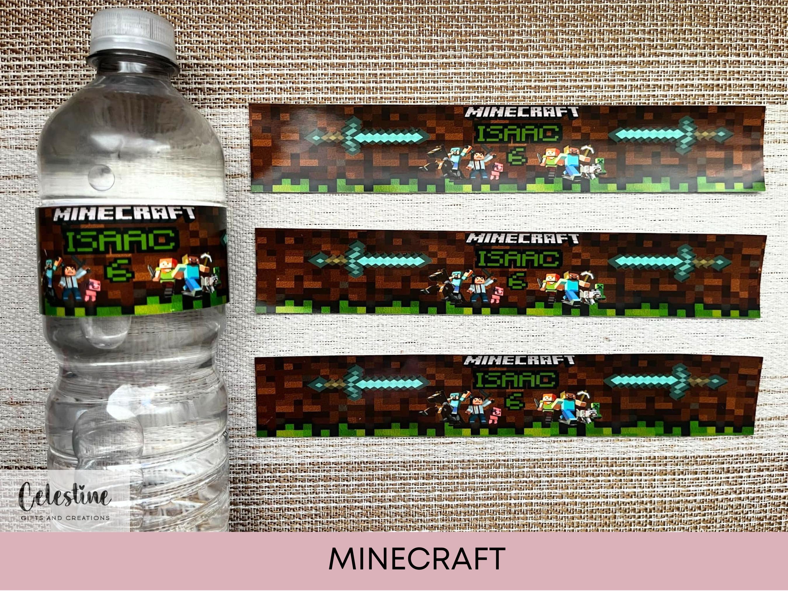 Minecraft Water Bottle Label