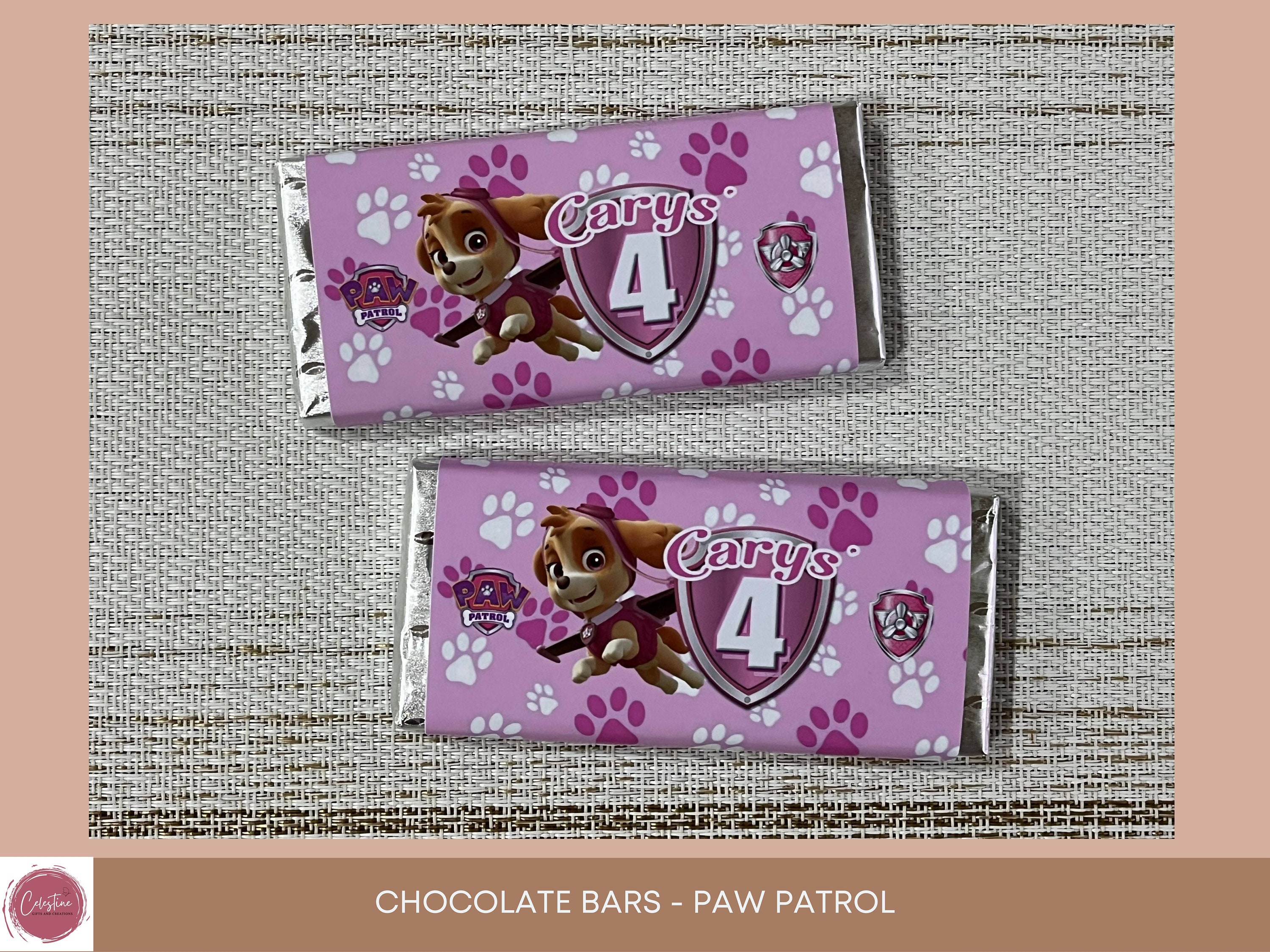 Personalised Chocolate Bars Paw Patrol Chocolate Bars Paw - Etsy