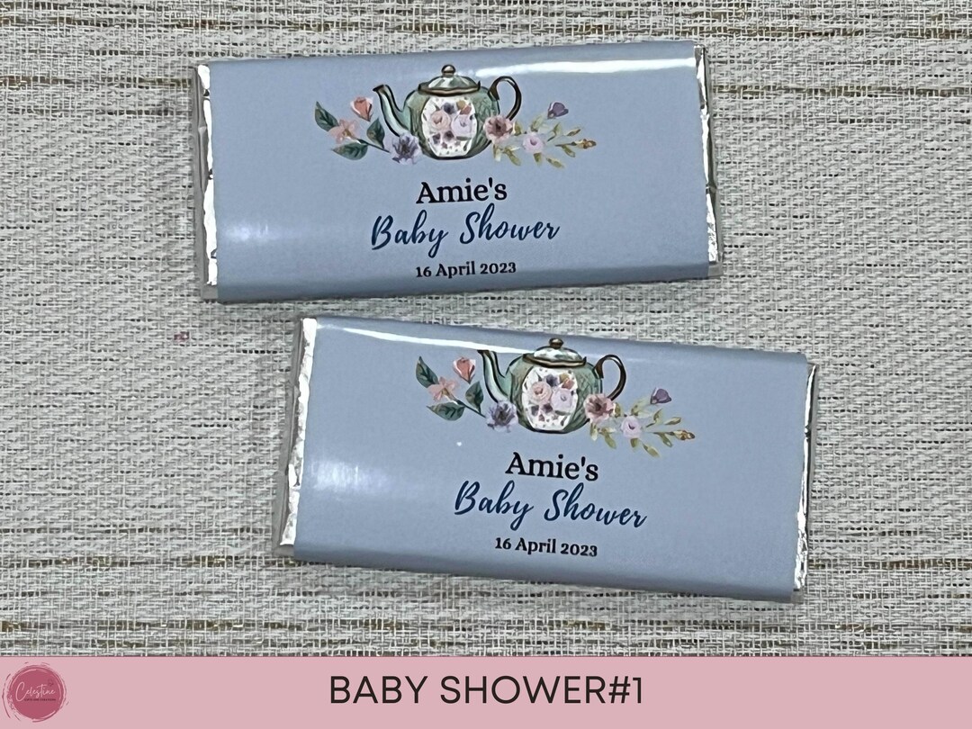 Personalised Chocolate Bars, Baby Shower, Chocolate Bars, Party Favours ...