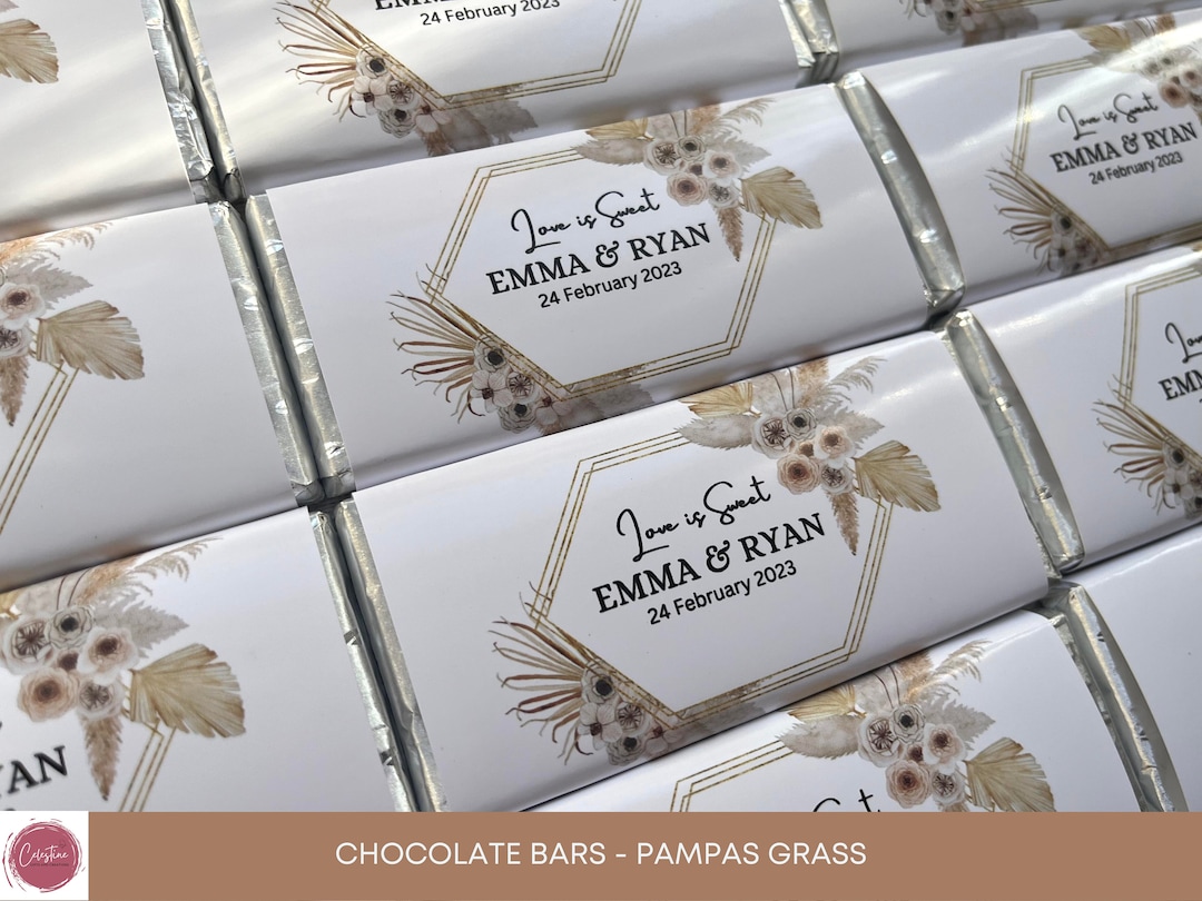 Wedding Chocolate Bars, Bridal Shower Favours, Wedding Favours ...