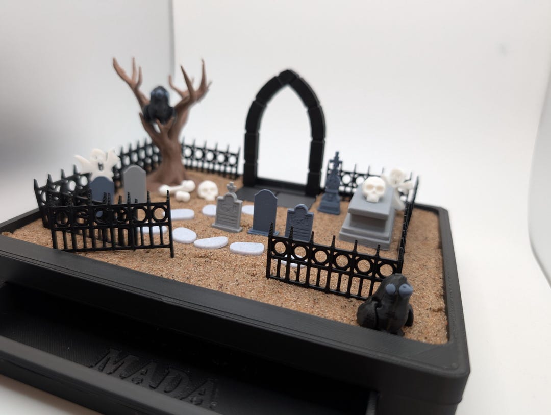 Graveyard Zen Garden Set - Kinetic Sand Accessories for Relaxation - Etsy