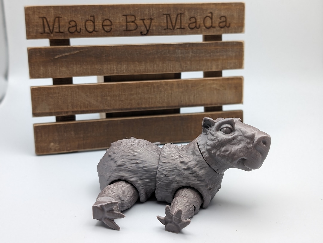 Cute Capybara 3D Printed Fidget Toy - Interactive and Calming Animal ...