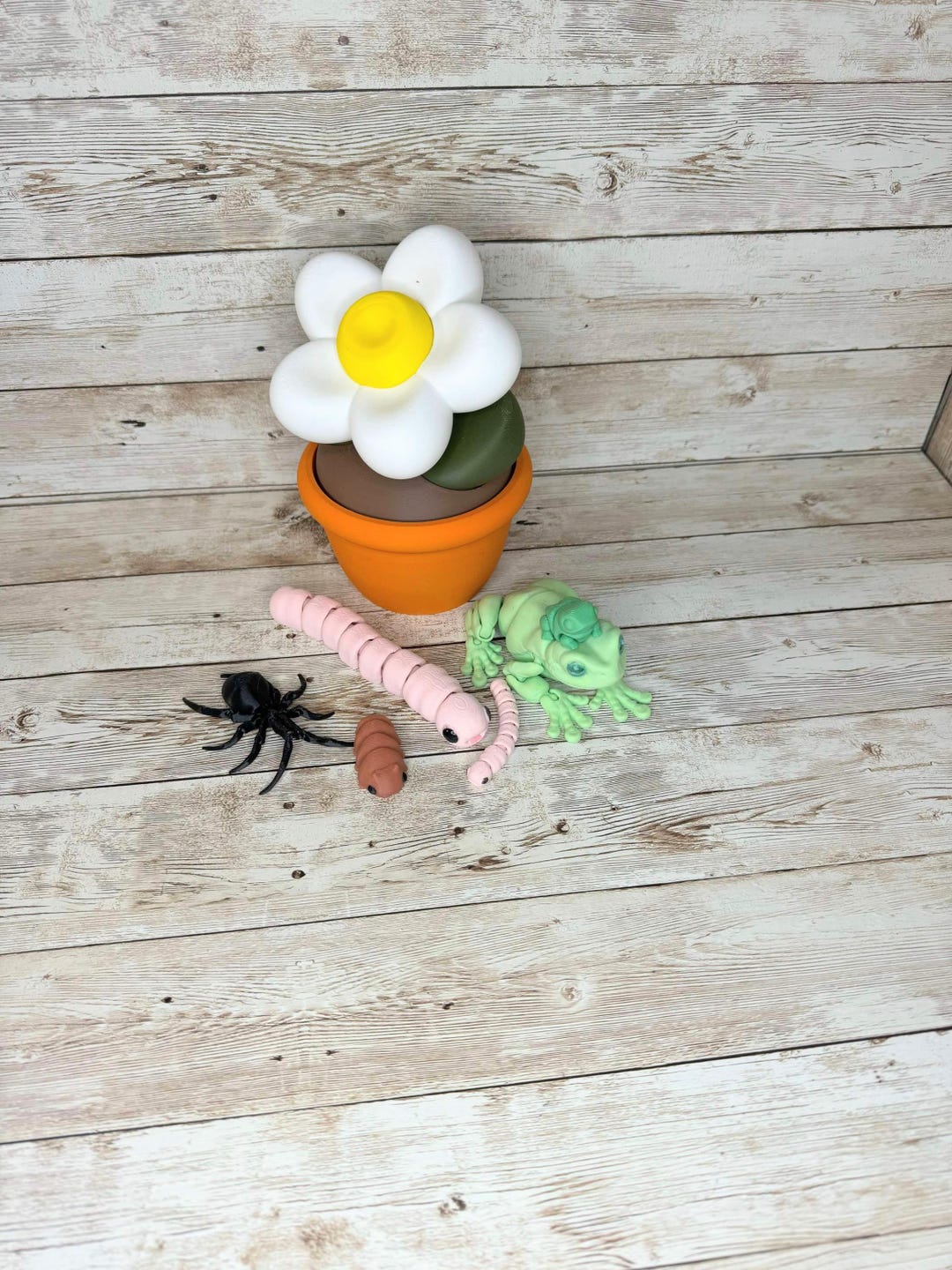 Flower Pot Bugs Playset - Desk Toy Christmas Decor Office Gift - 2 ...
