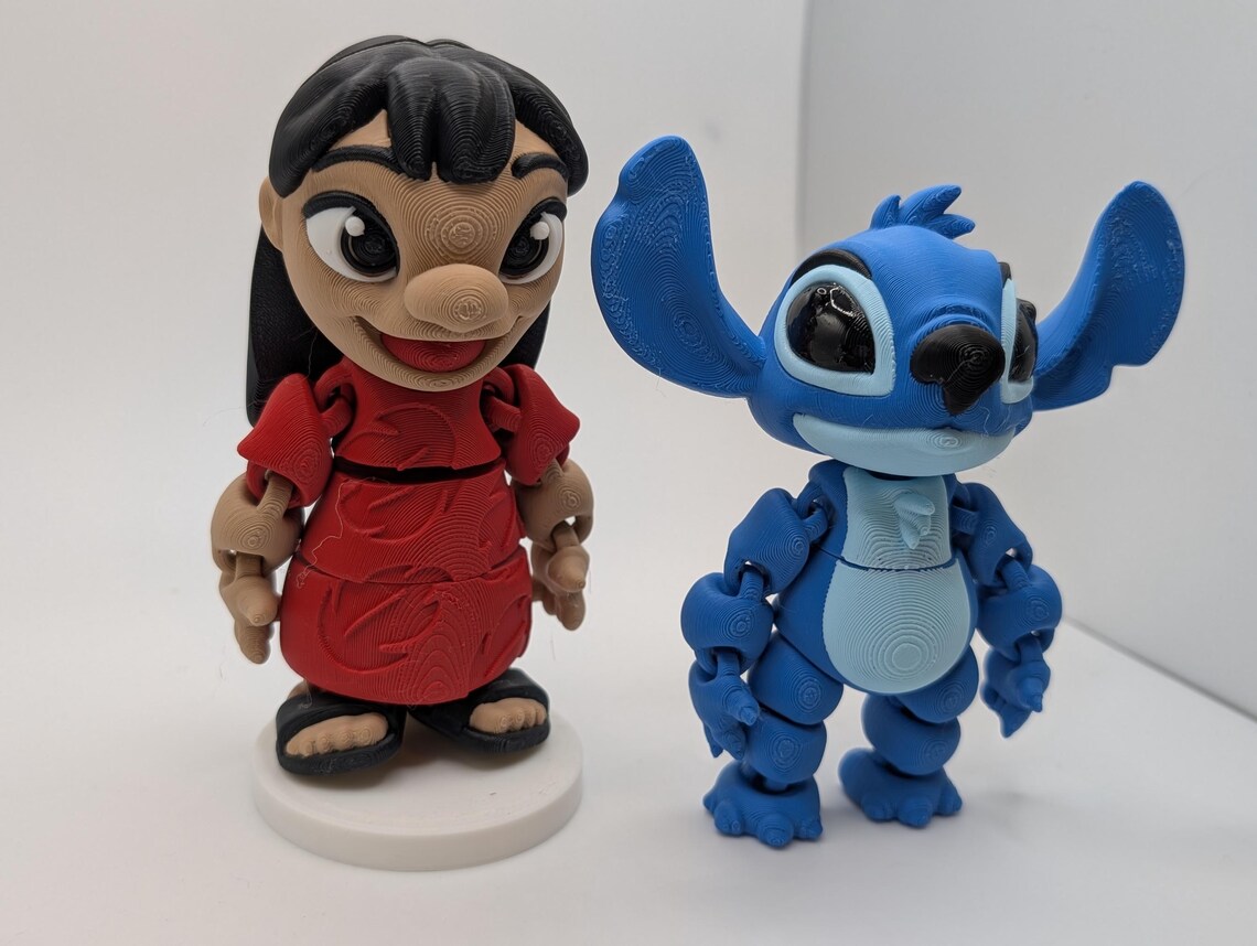 Lilo and Stitch Articulated Vunk Flexis - Etsy