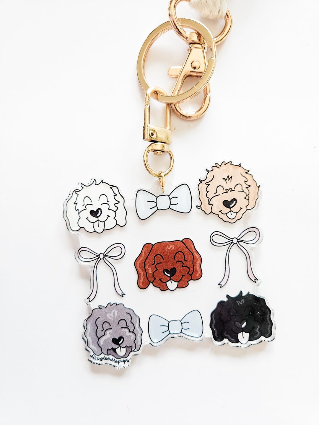 Goldendoodle Keychain | Doodle Lover Keychain | Acrylic Dog Keychain ...