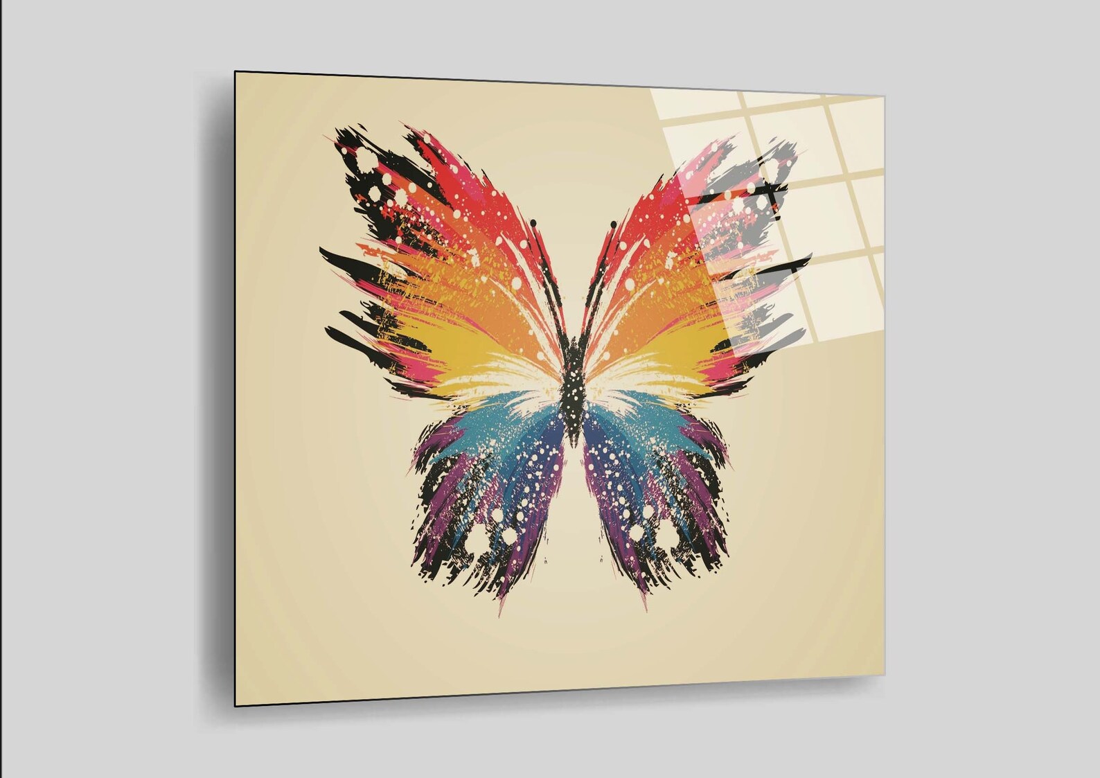 Tempered Glass Backsplash Butterfly Kitchen Backsplash - Etsy