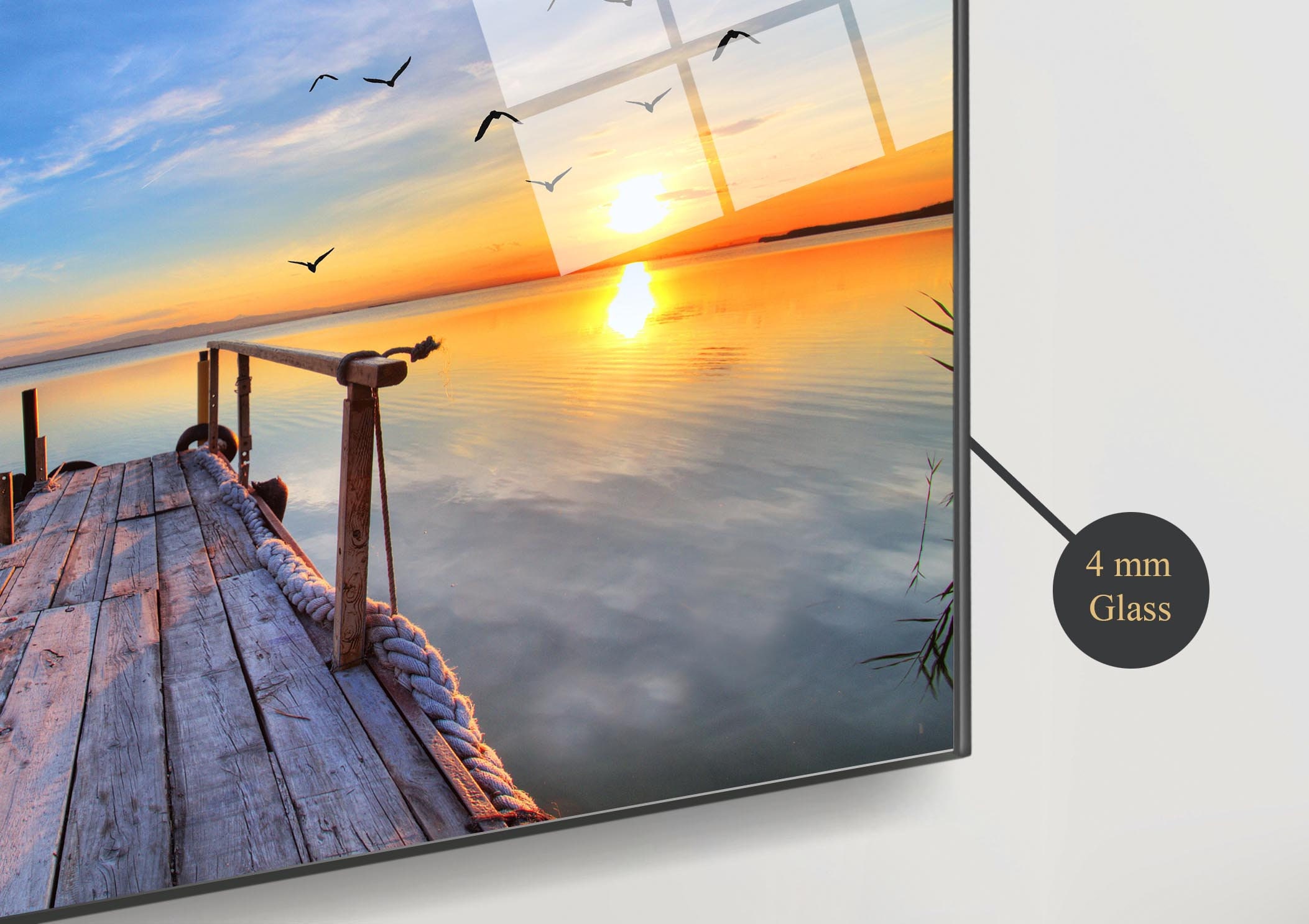 Tempered Glass Wall Art Vetical Dock Landscape Extra Large - Etsy