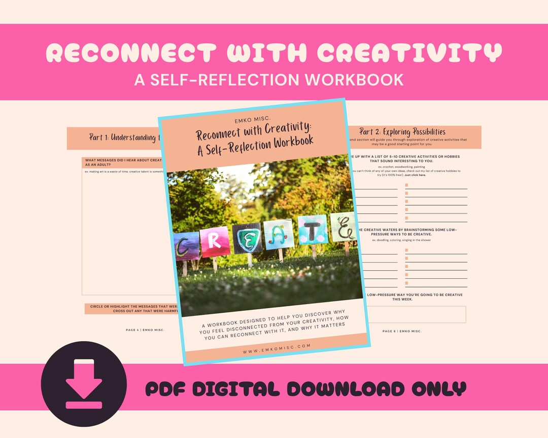 Reconnect With Creativity Workbook | Digital Workbook for Creatives ...