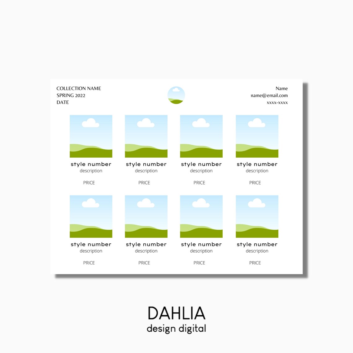 Wholesale Line Sheet, Editable Line Sheet Template, Linesheet Canva ...