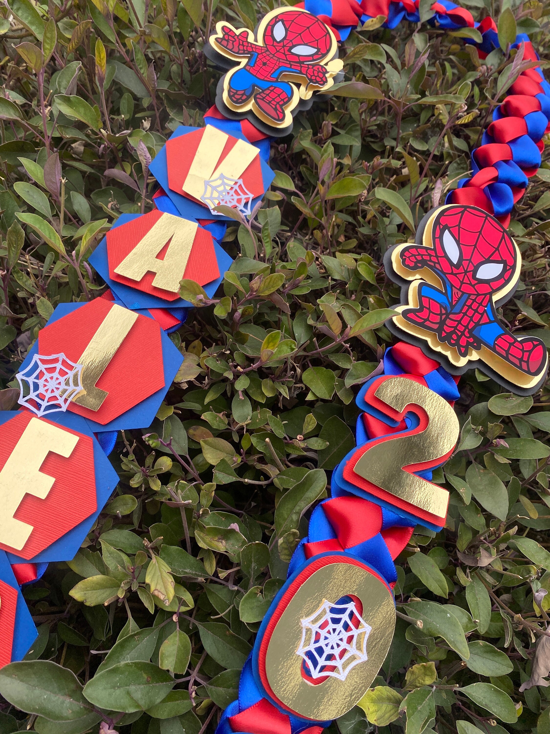 Spider-man Graduation Lei /spidey /graduation - Etsy
