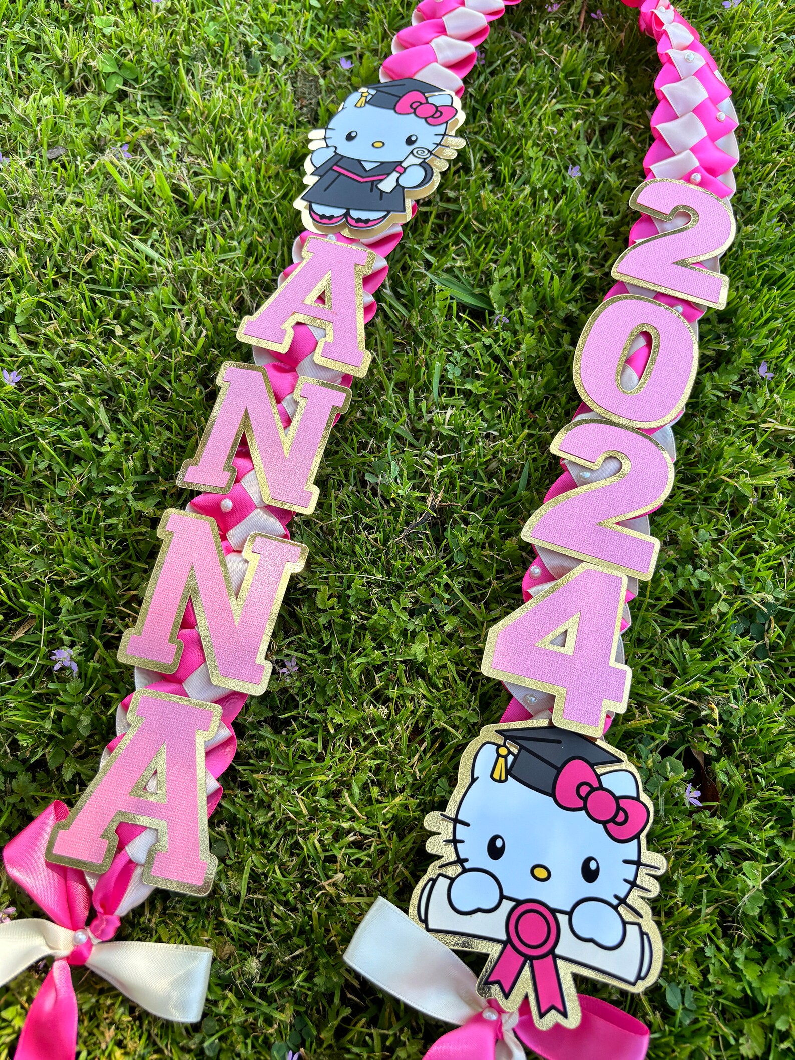 Hello Kitty Graduation Leis / Graduation Gift /dodgers Lei/ Kuromi Lei ...