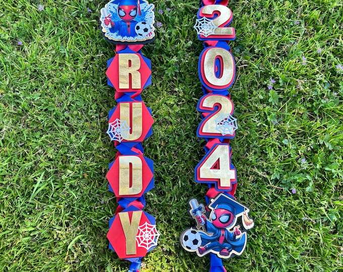 Spider-man Graduation Lei /spidey /graduation - Etsy