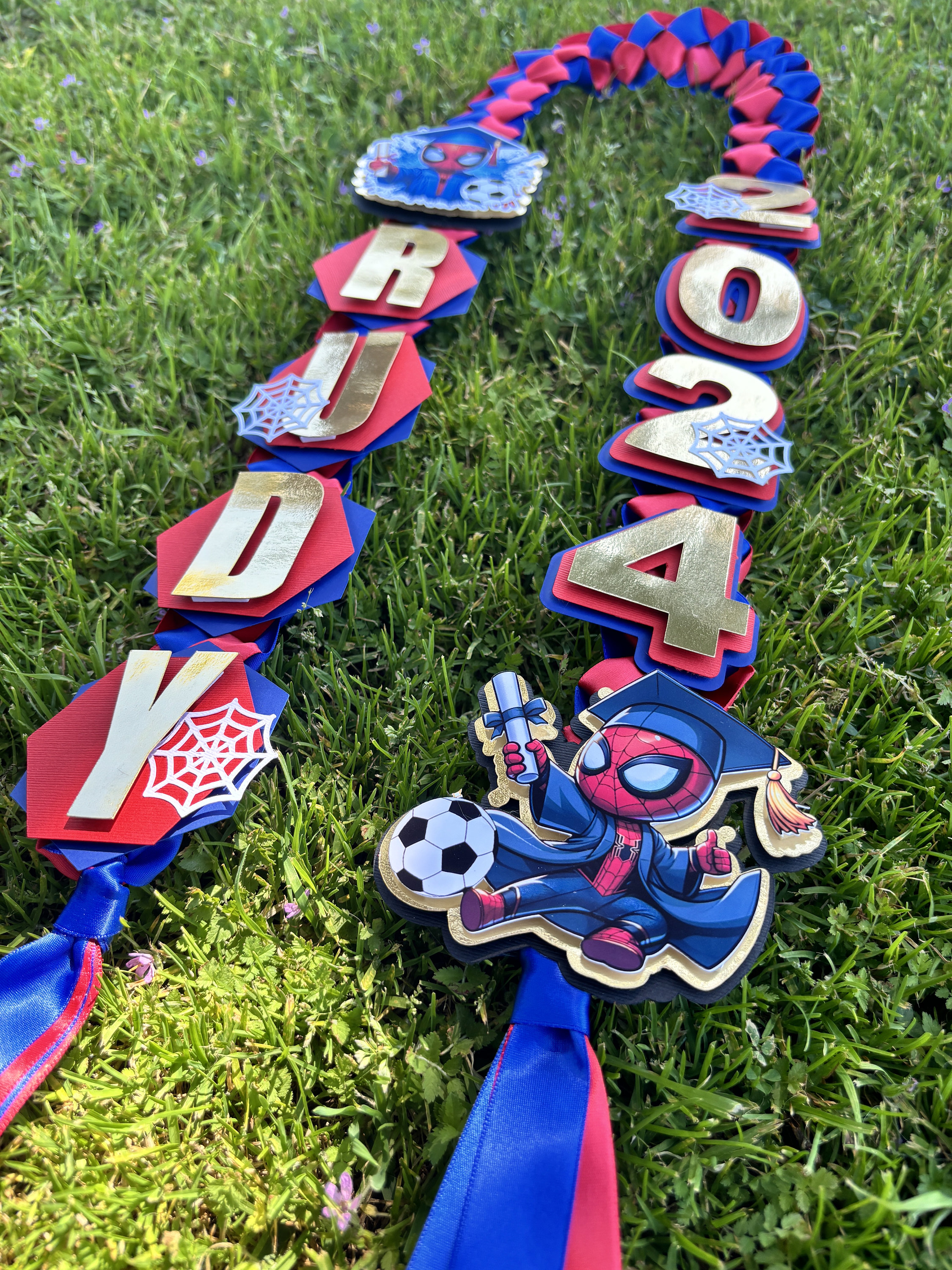 Spider-man Graduation Lei /spidey /graduation - Etsy