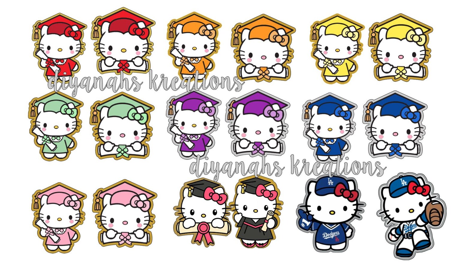 Hello Kitty Graduation Leis / Graduation Gift /dodgers Lei/ Kuromi Lei ...