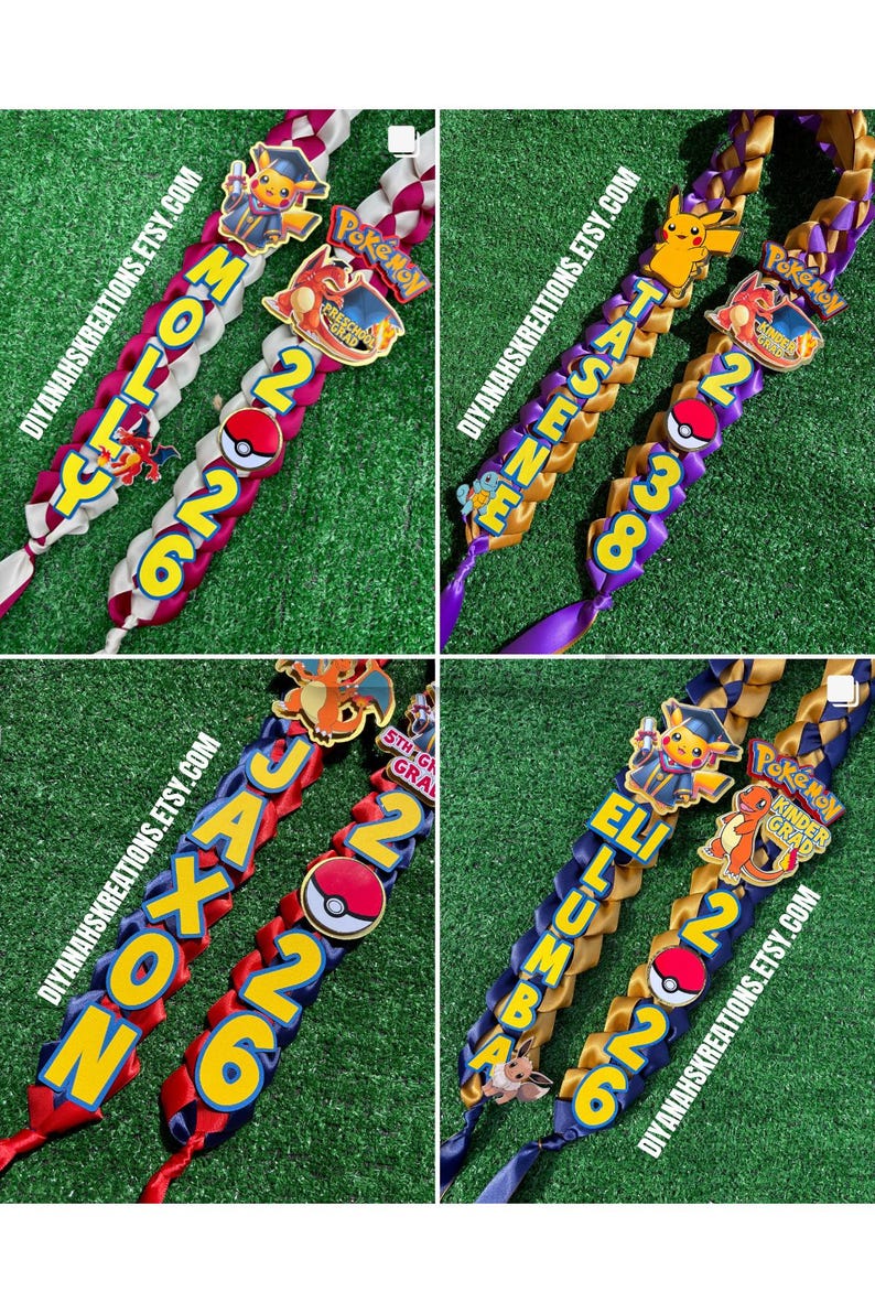 Boys Graduation Lei / Graduation Lei 2026 / Dinosaurs / Pokemon ...