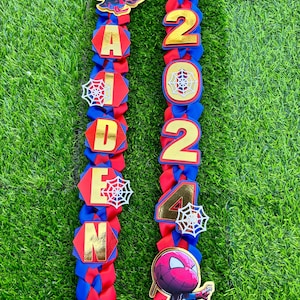 Spider-man Graduation Lei /spidey /graduation - Etsy