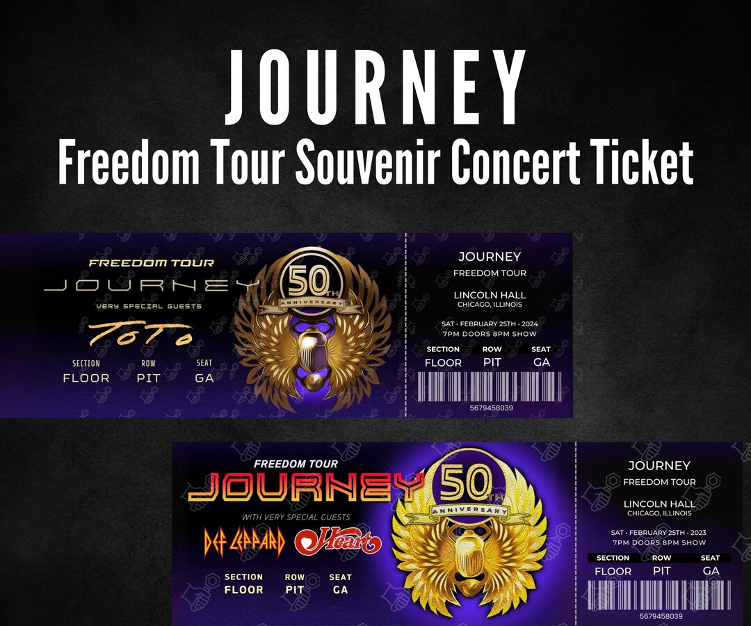 Physical Journey Concert Souvenir Ticket| 50th Anniversary Freedom Tour ...