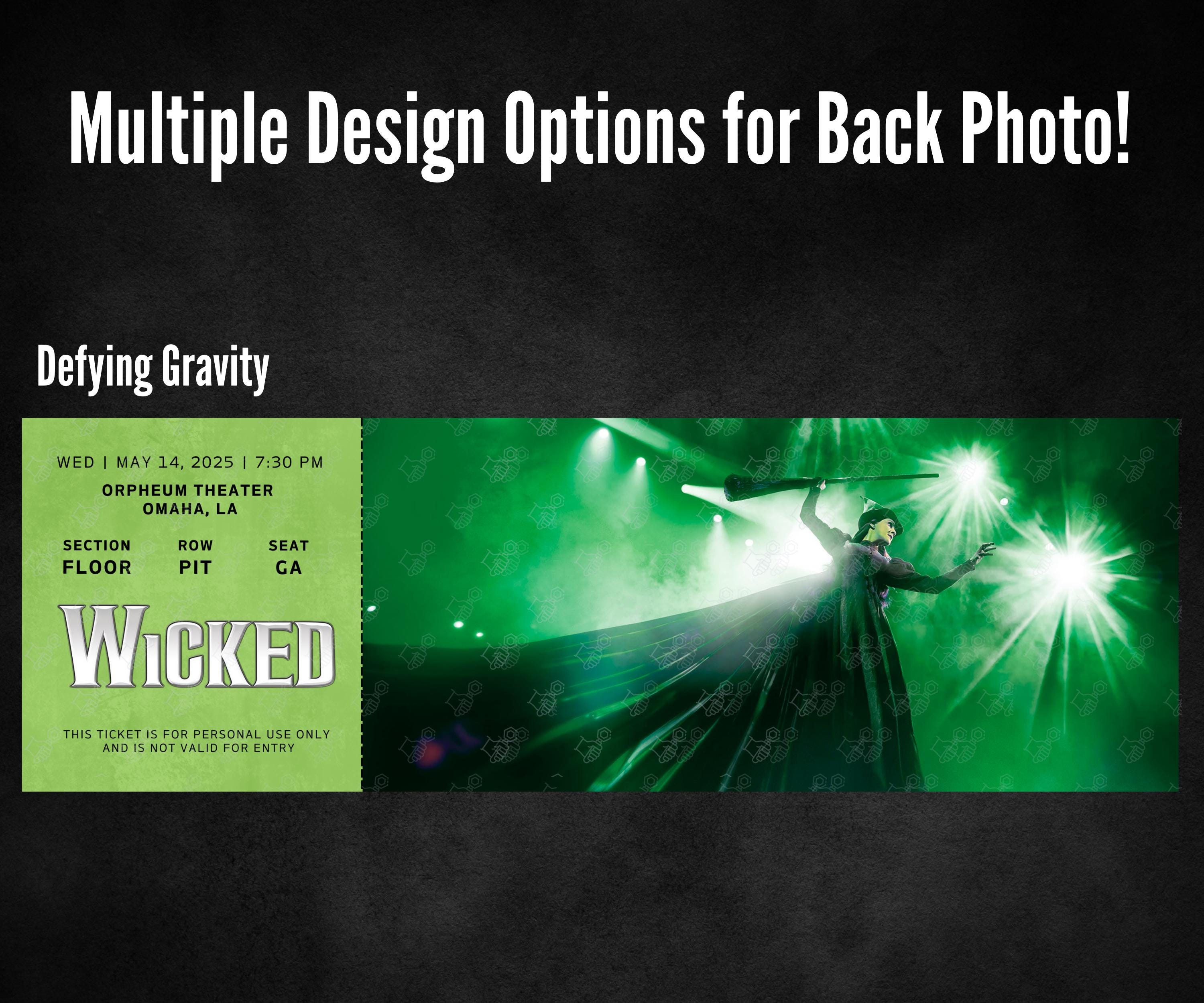 Wicked Souvenir Ticket| Musical Play Keepsake | Double Sided - Etsy