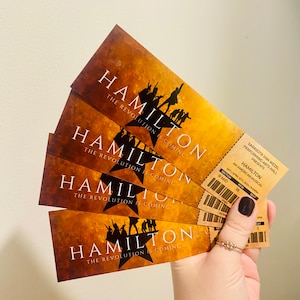 Physical HAMILTON OOPSIES Ticket| HAMILTON Musical Keepsake | Double ...