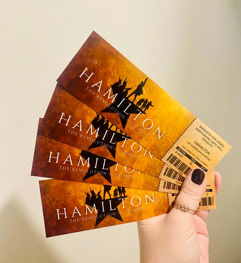 Physical HAMILTON OOPSIES Ticket| HAMILTON Musical Keepsake | Double ...