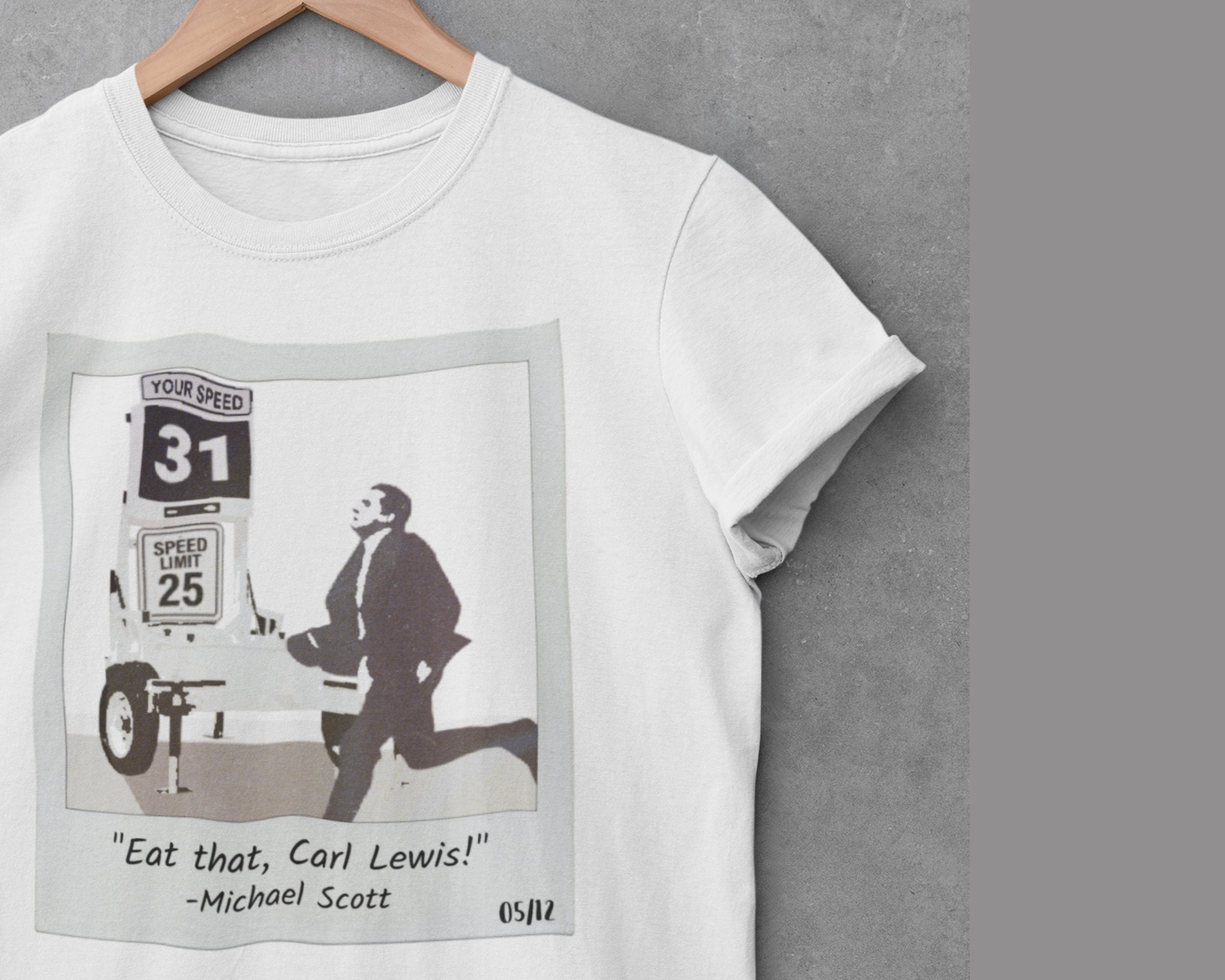 Michael Scott Running Speedometer Shirt Eat That Carl Lewis - Etsy