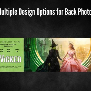Wicked Souvenir Ticket| Musical Play Keepsake | Double Sided - Etsy