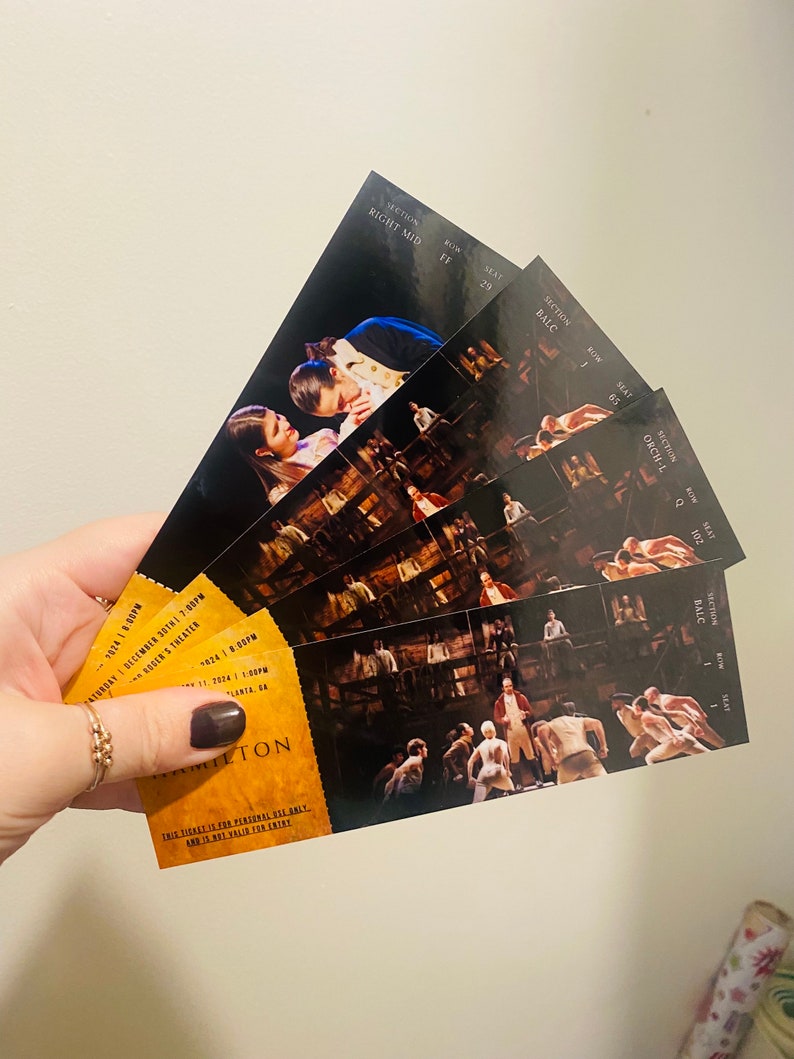 Physical HAMILTON OOPSIES Ticket| HAMILTON Musical Keepsake | Double ...