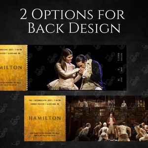 Hamilton Souvenir Ticket| Musical Play Keepsake | Double Sided - Etsy