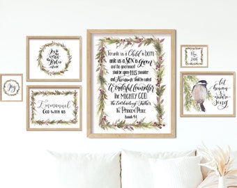 Isaiah 9:6 Christmas Christian Wall Art Printable Scripture - Etsy