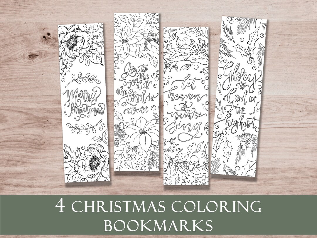 Christian Christmas Coloring Bookmarks Joy to the World Bookmark to ...