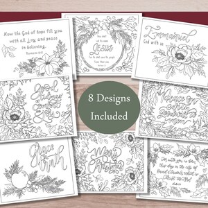 Christian Coloring Pages for Christmas, Holiday Adult Coloring Sheets ...