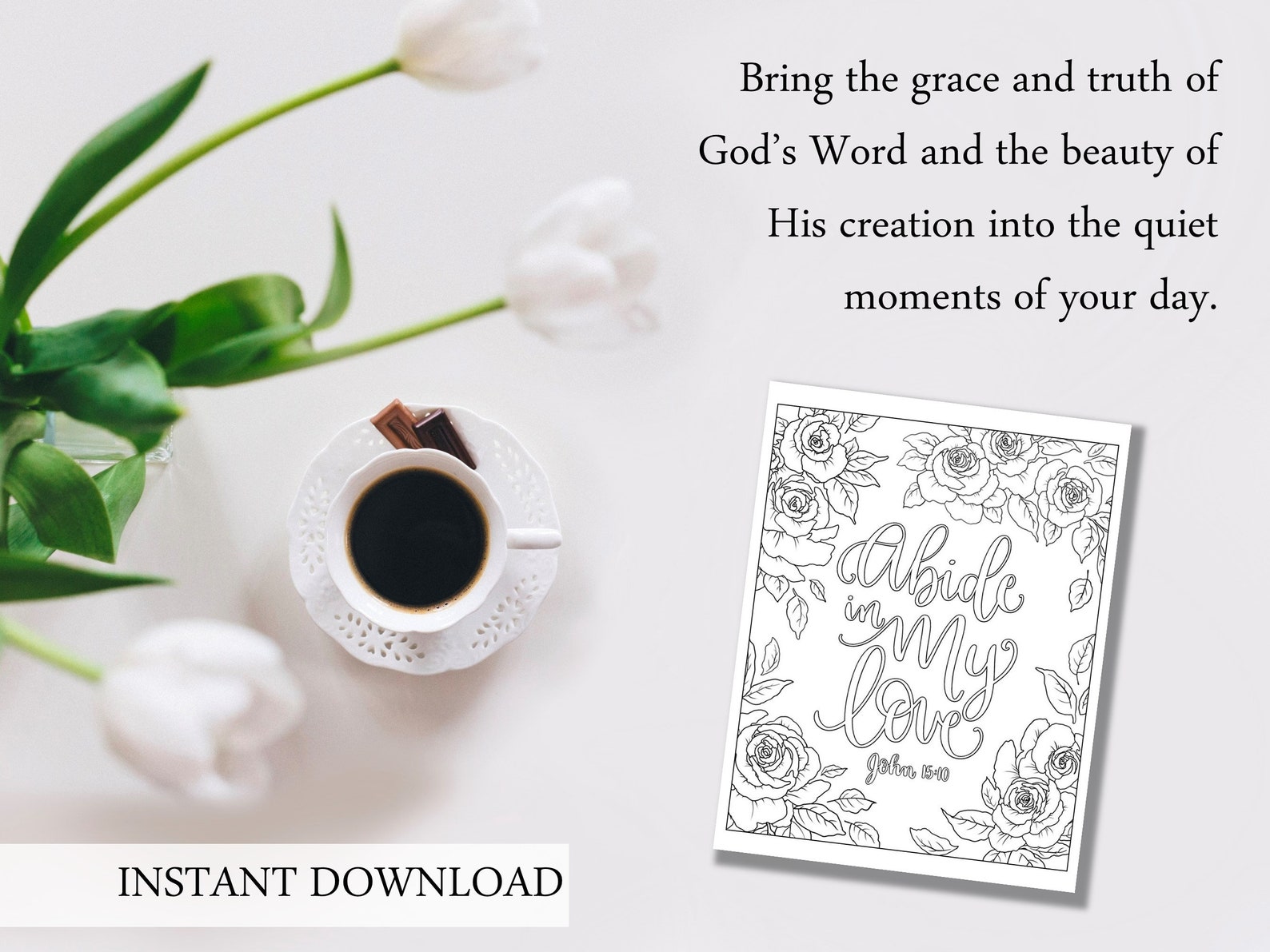 Christian Coloring Page With Bible Verses Adult Coloring Scripture ...