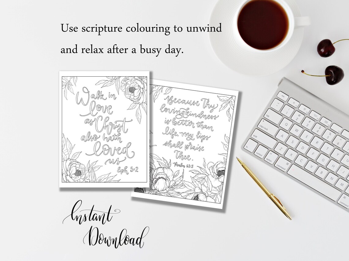 Bible Verse Coloring Pages for Christian Women’s Ministry Scripture to ...