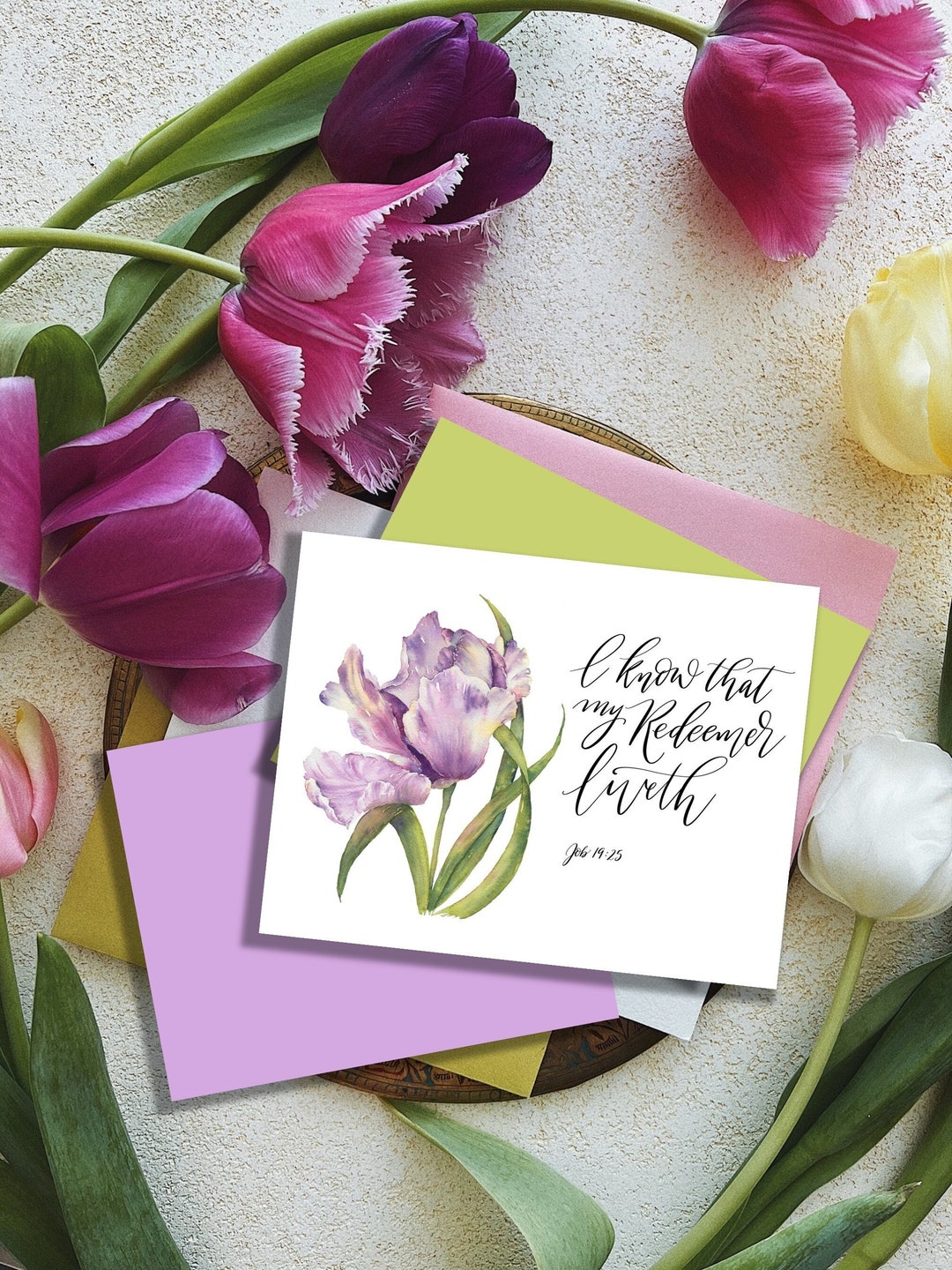Christian Easter Card With Bible Verse Easter Card Jesus' Resurrection ...