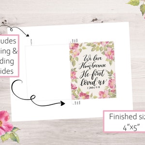 Christian Valentine’s Day Printable Card Set Valentines Day Card With ...
