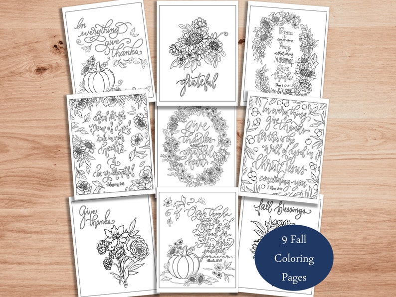 Fall Bible Verse Coloring Page, Christian Adult Coloring Sheets Color ...