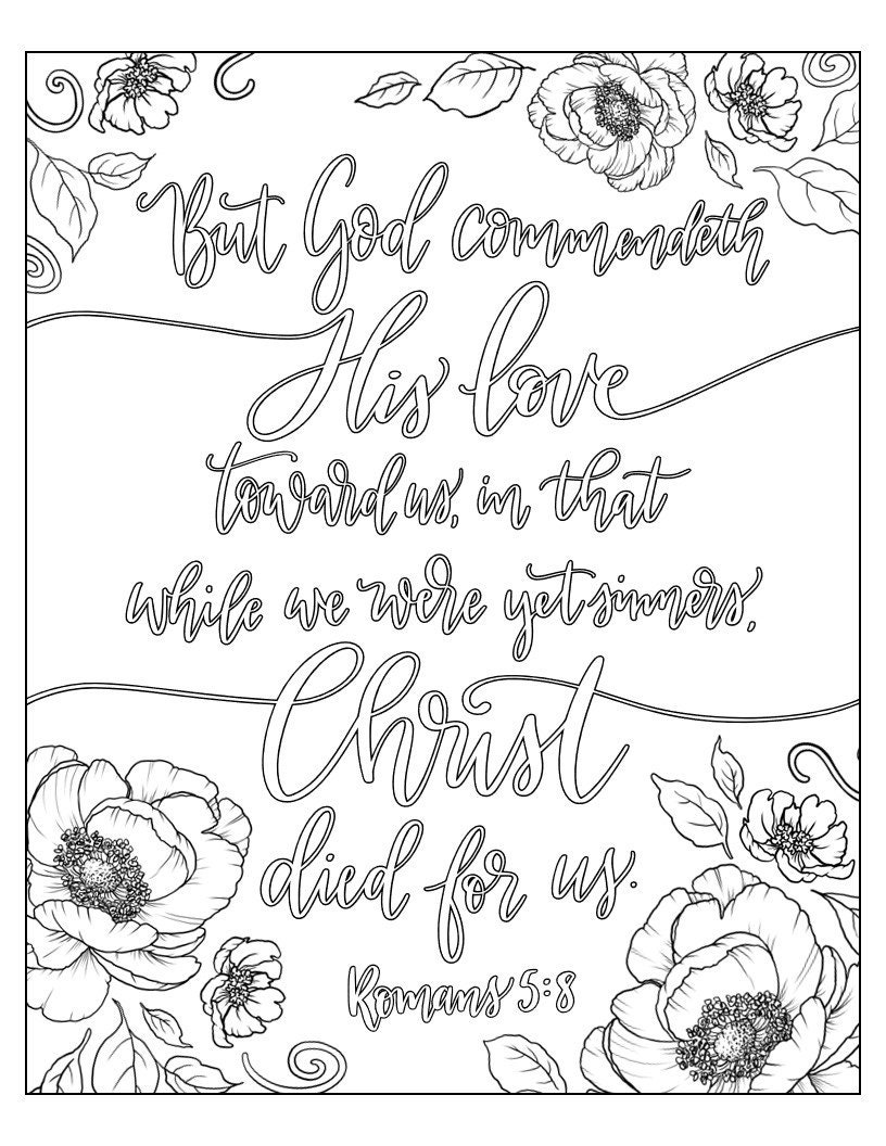 Bible Verse Coloring Pages for Christian Women’s Ministry Scripture to ...
