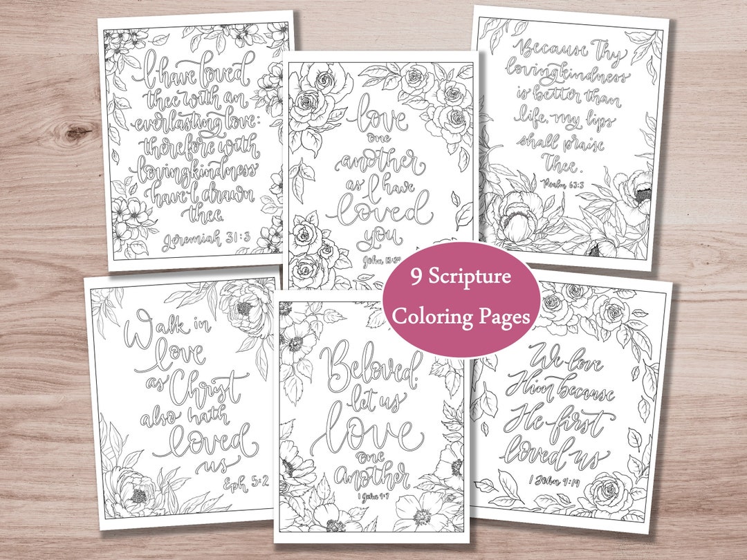 Bible Verse Coloring Pages Christian Adult Coloring Sheet Women's Bible ...